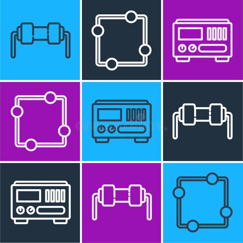 Set Line Resistor Electricity, Electrical Measuring Instruments and ...