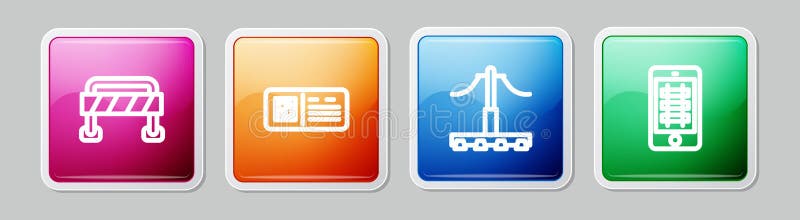 Set Line Road Barrier, QR Code Ticket Train, Railway and Buy Online ...