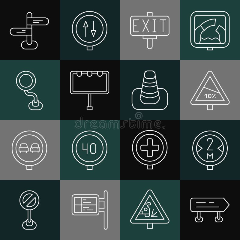 Fire Exit Road Traffic Cone Stock Illustrations – 357 Fire Exit Road ...