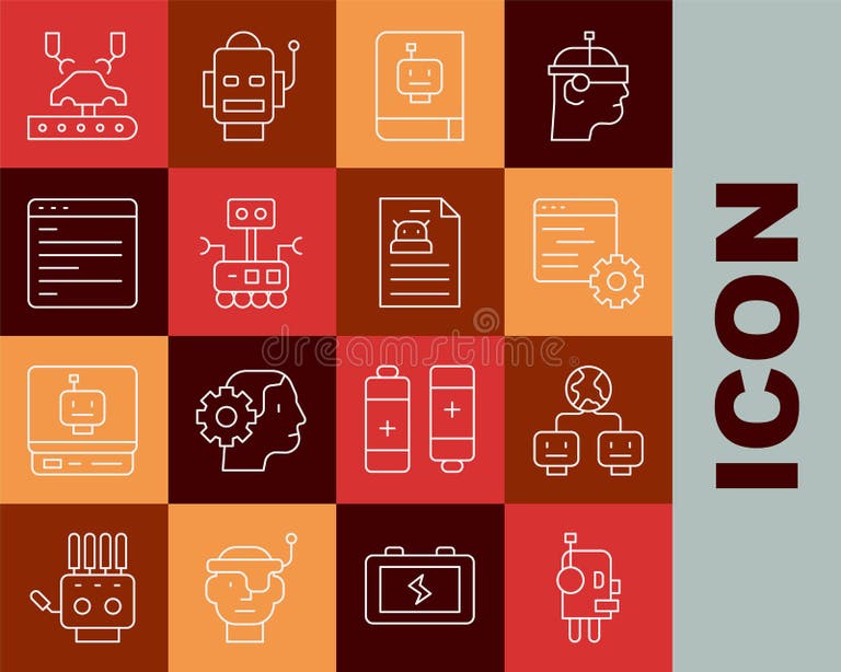 Set Line Robot, Artificial Intelligence, Computer Api Interface, User ...