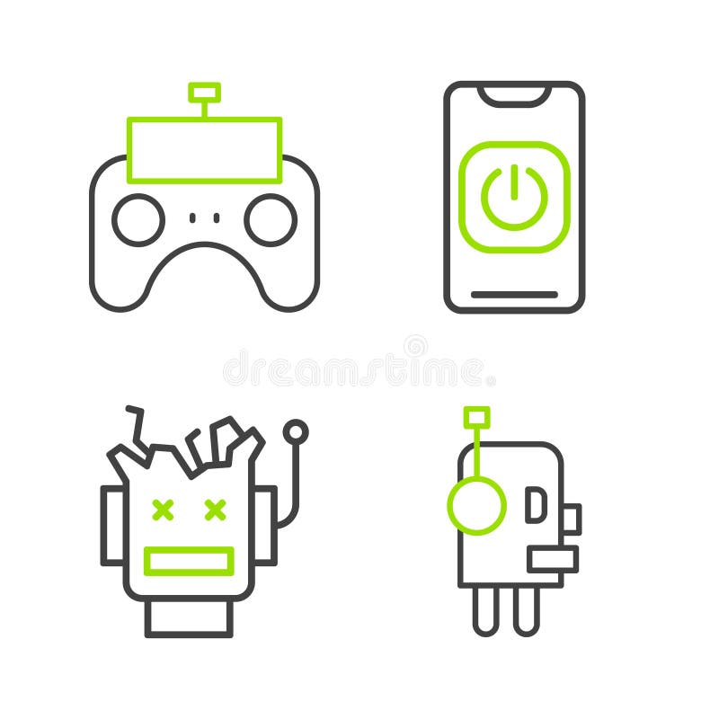 Set Line Robot, Broken Robot, Turn Off from Phone and Remote Control ...