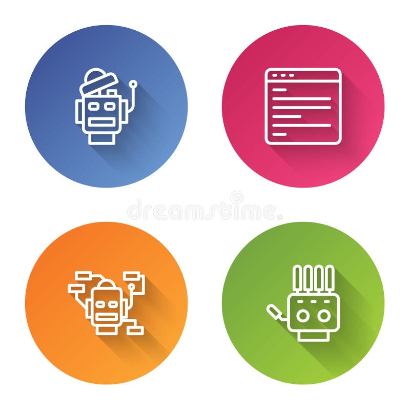 Set Line Robot, Computer Api Interface, and Mechanical Robot Hand ... Set Line Robot, Computer Api Interface, and Mechanical Robot Hand ...