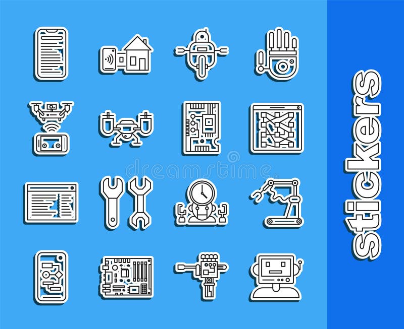 Robot with Global Connection Stock Illustration - Illustration of electronic, futuristic: 140169961