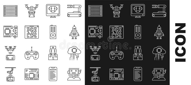 Set Line Robot, Internet of Things, Bot, Global Technology or Social ...