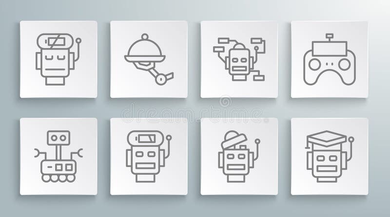Set Line Robot, Waiter Robot, Low Battery Charge, Remote Control and ... Set Line Robot, Waiter Robot, Low Battery Charge, Remote Control and ...