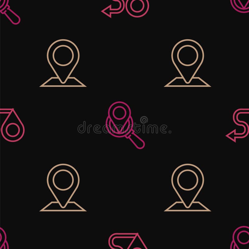 Set Line Route Location, Location and Search on Seamless Pattern ...