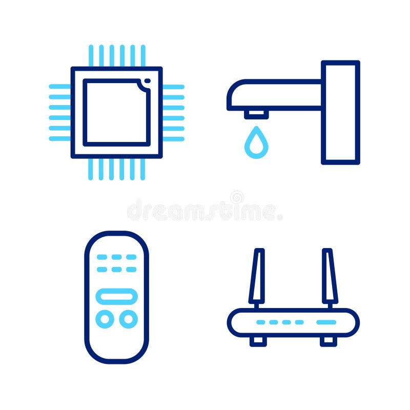 Set Line Router and Wi-fi Signal, Remote Control, Water Tap and ... Set Line Router and Wi-fi Signal, Remote Control, Water Tap and ...
