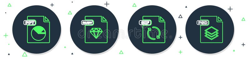 Set Line RUBY File Document, GIF, PPT and PSD Icon. Vector Stock ... Set Line RUBY File Document, GIF, PPT and PSD Icon. Vector Stock ...