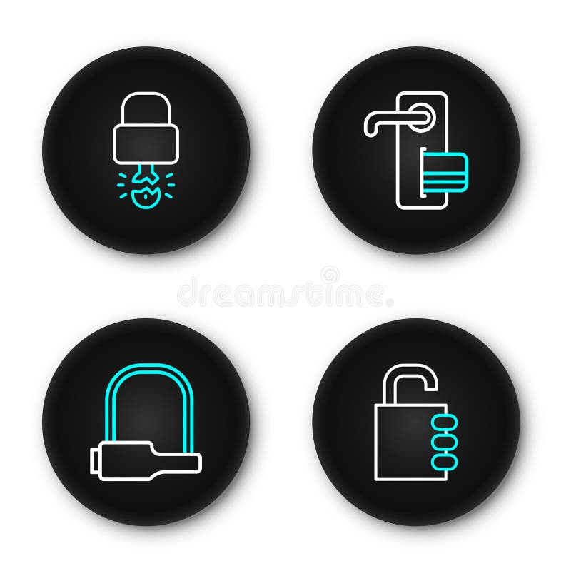 Set Line Safe Combination Lock, Bicycle, Digital Door and Key Broke ...