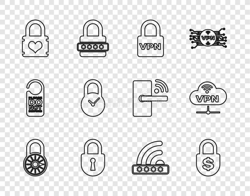 Set Line Safe Combination Lock Wheel, Money, Lock VPN, Padlock with ... Set Line Safe Combination Lock Wheel, Money, Lock VPN, Padlock with ...