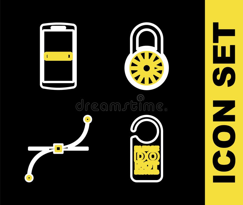 Set Line Safe Combination Lock Wheel, Please Do Not Disturb, Bezier ... Set Line Safe Combination Lock Wheel, Please Do Not Disturb, Bezier ...