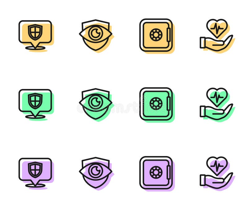 Set Line Safe, Location Shield, Shield and Eye and Life Insurance in ...