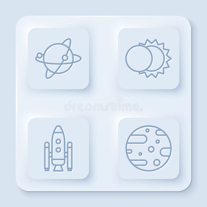 Set Line Satellites Orbiting the Planet Earth, Eclipse of the Sun ... Set Line Satellites Orbiting the Planet Earth, Eclipse of the Sun ...