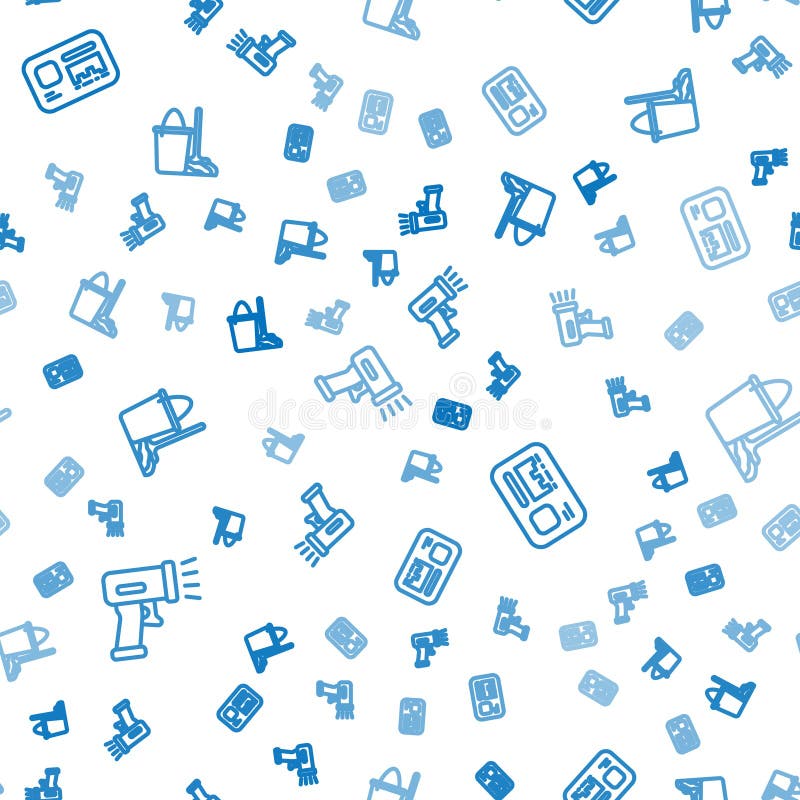 Set Line Scanner Scanning Bar Code, Identification Badge and Mop and ...