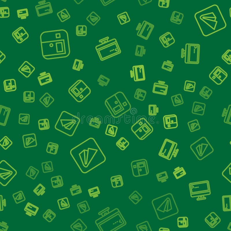 Set Line School Classroom, Paper Airplane and Computer Monitor on ...