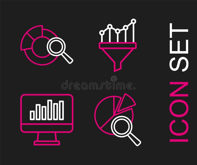 Set Line Search Data Analysis, Monitor with Graph Chart, Sales Funnel ... Set Line Search Data Analysis, Monitor with Graph Chart, Sales Funnel ...