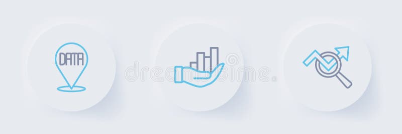 Set Line Search Data Analysis, Pie Chart Infographic and Data Icon ...