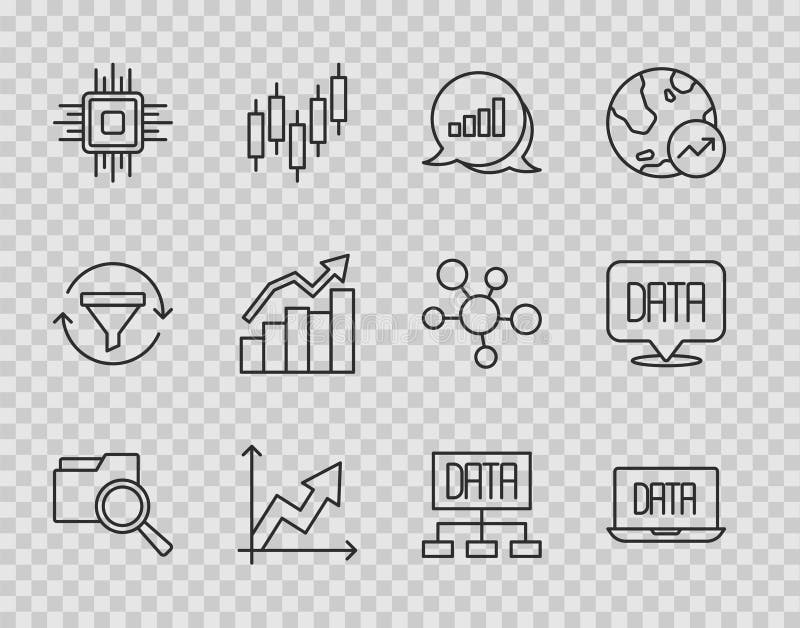 Set Line Search with Folder, Data Analysis, Pie Chart Infographic ... Set Line Search with Folder, Data Analysis, Pie Chart Infographic ...