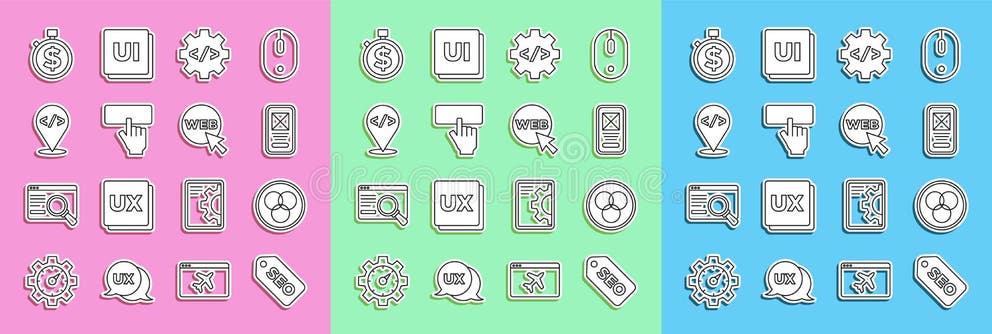 Set Line SEO Optimization, RGB and CMYK Color Mixing, UI UX Design, Front End Development ...