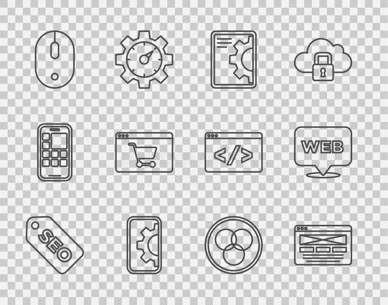 Set Line SEO Optimization, UI or UX Design, Web Development, Computer ... Set Line SEO Optimization, UI or UX Design, Web Development, Computer ...