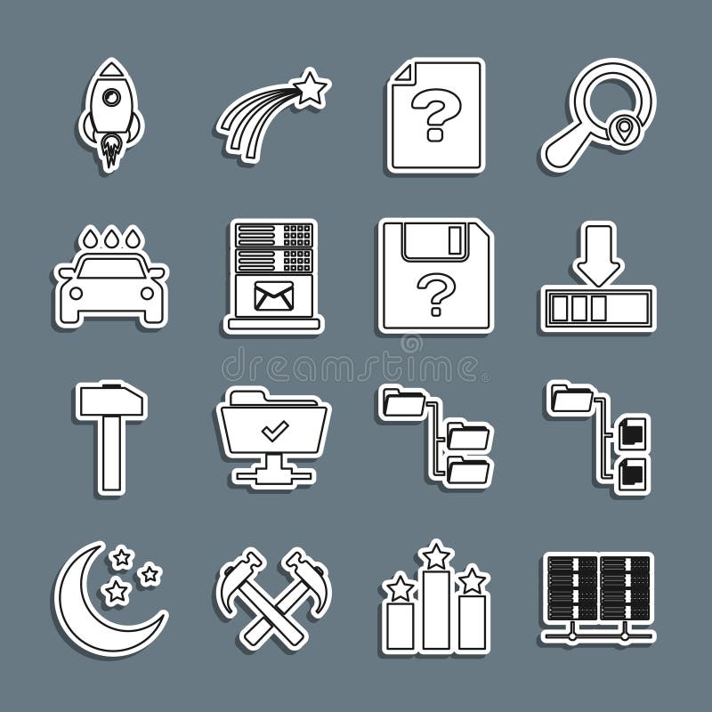 Set Line Server, Data, Web Hosting, Folder Tree, Loading, Unknown ... Set Line Server, Data, Web Hosting, Folder Tree, Loading, Unknown ...