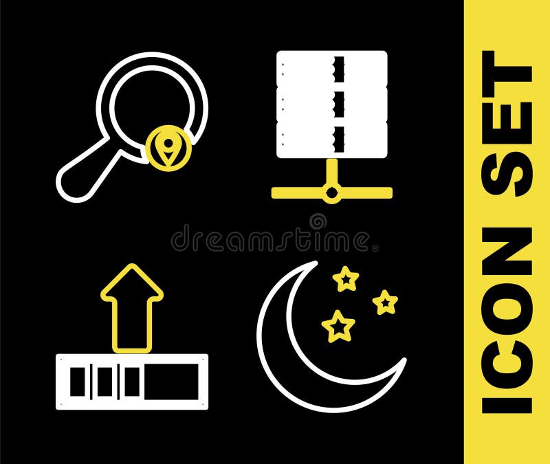 Set Line Server, Data, Web Hosting, Moon and Stars, Loading and Search ... Set Line Server, Data, Web Hosting, Moon and Stars, Loading and Search ...