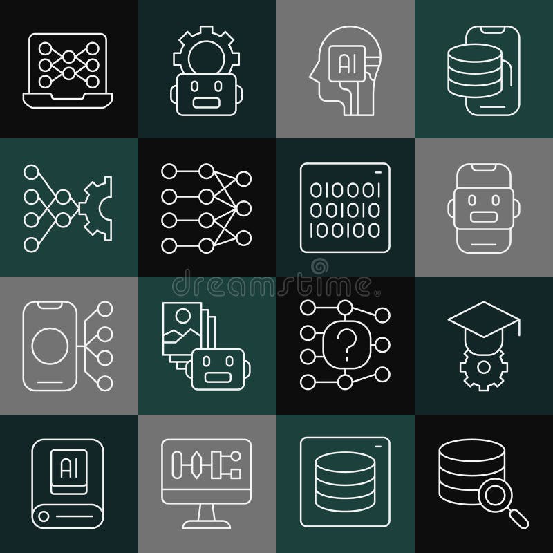 Set Server, Graduation Cap, Algorithm, Artificial Intelligence AI, Neural Network, Robot Setting ...