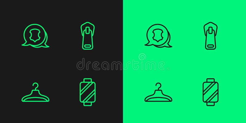 Set Line Sewing Thread on Spool, Hanger Wardrobe, Leather and Zipper ...