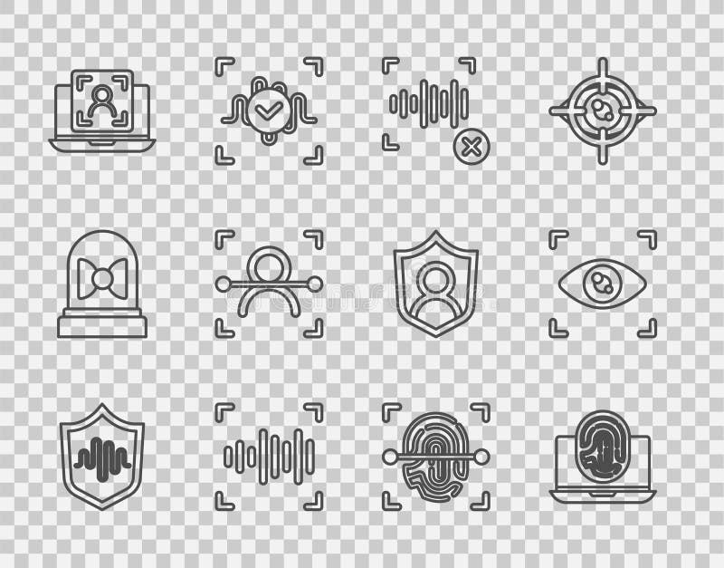 Set Line Shield Voice Recognition, Laptop with Fingerprint, Rejection ... Set Line Shield Voice Recognition, Laptop with Fingerprint, Rejection ...