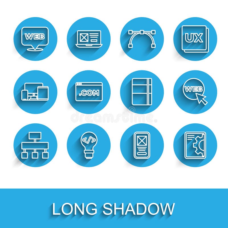Set Line Site Map, Front End Development, Web and Graphic Design, UI or ... Set Line Site Map, Front End Development, Web and Graphic Design, UI or ...
