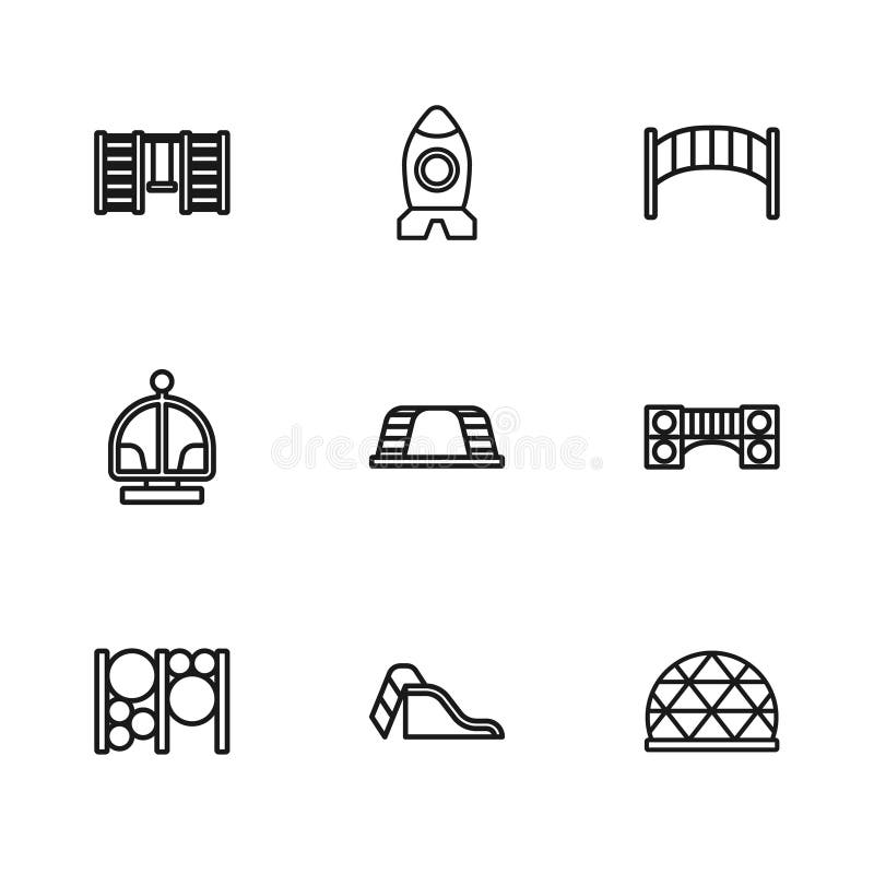 Set Line Slide Playground, Playground Kids Bridge, Climbing Equipment ...