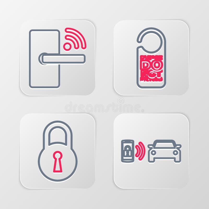 Set Line Smart Car Alarm System, Lock, Please Do Not Disturb and ... Set Line Smart Car Alarm System, Lock, Please Do Not Disturb and ...