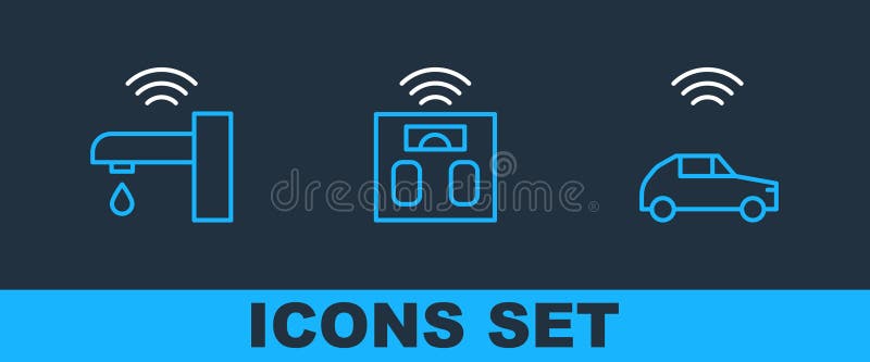 Set Line Smart Car System with Wireless, Water Tap and Bathroom Scales ...