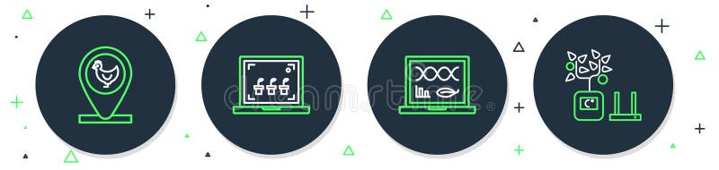 Set Line Smart Farming Technology, Genetic Engineering Modification ...