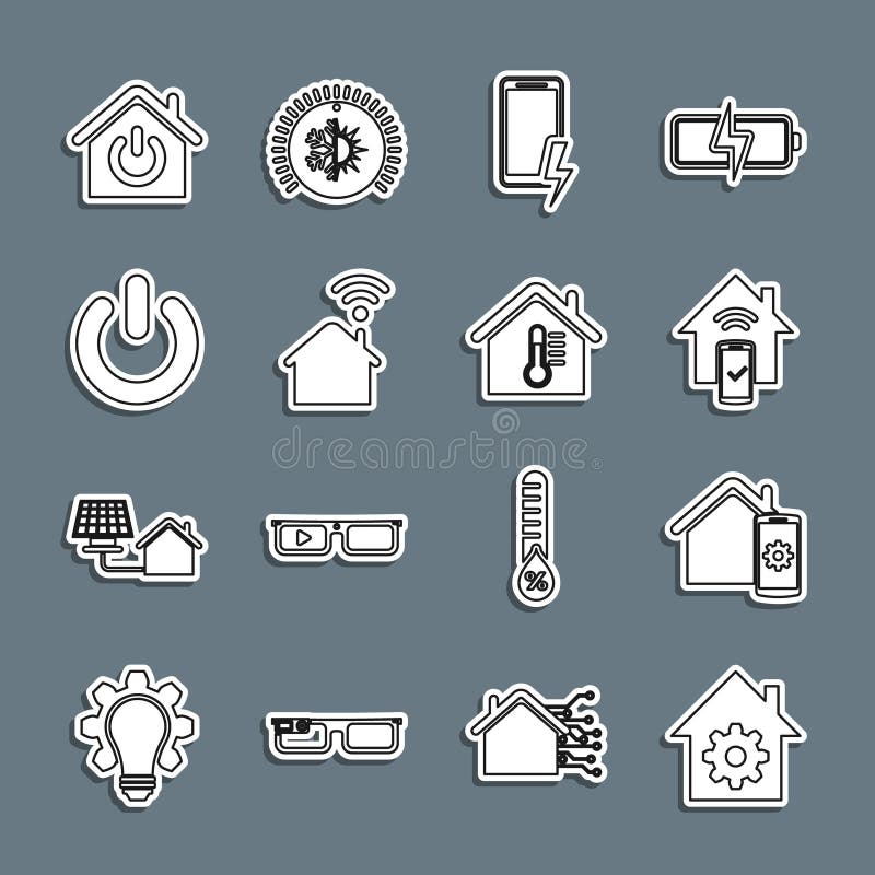 Set Line Smart Home Settings, Remote Control System, Mobile Charging ...