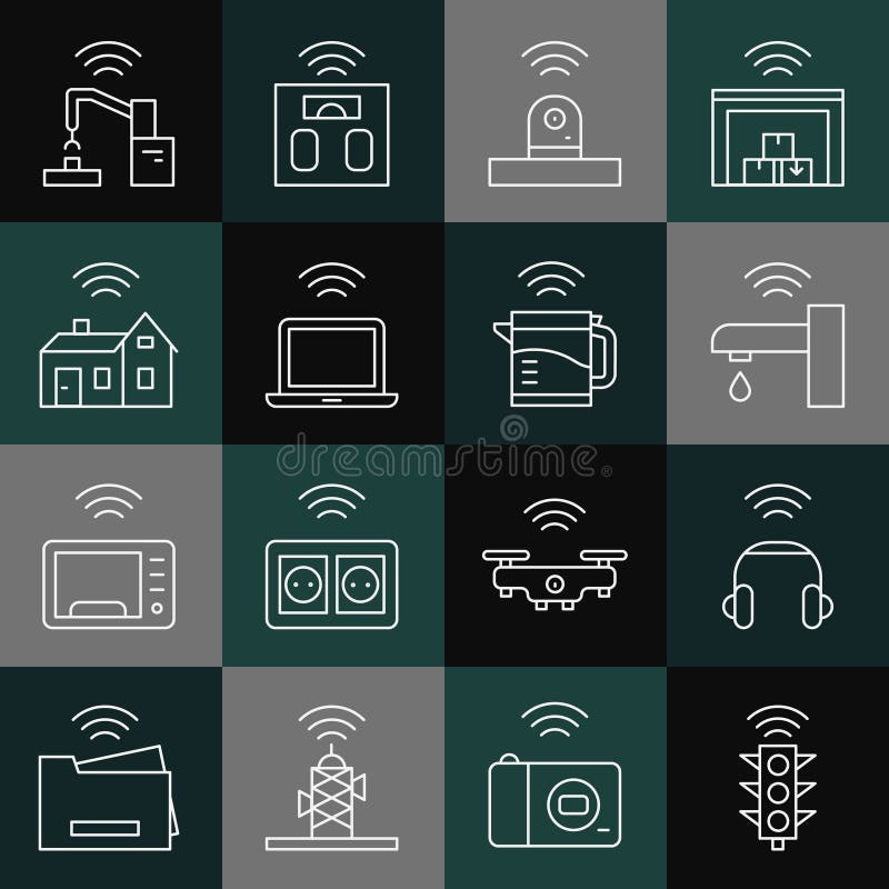 Set Line Smart Traffic Light, Headphones, Water Tap, Security Camera ... Set Line Smart Traffic Light, Headphones, Water Tap, Security Camera ...