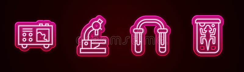Set Line Spectrometer, Microscope, Test Tube and Flask and Experimental ...