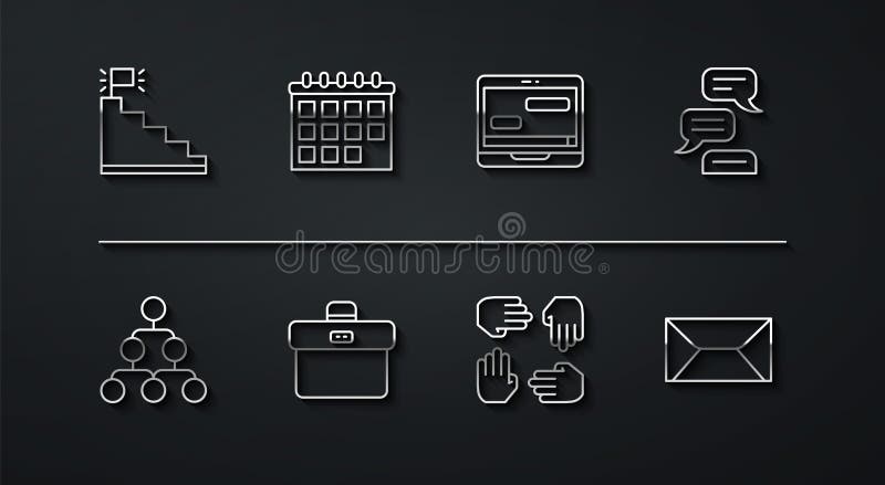 Set Line Stair with Finish Flag, Hierarchy Organogram Chart, Speech ... Set Line Stair with Finish Flag, Hierarchy Organogram Chart, Speech ...