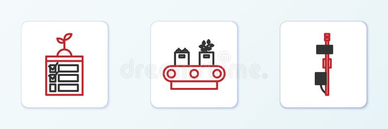 Set Line Standalone Sensor, Smart Farming Technology and Conveyor Belt ...