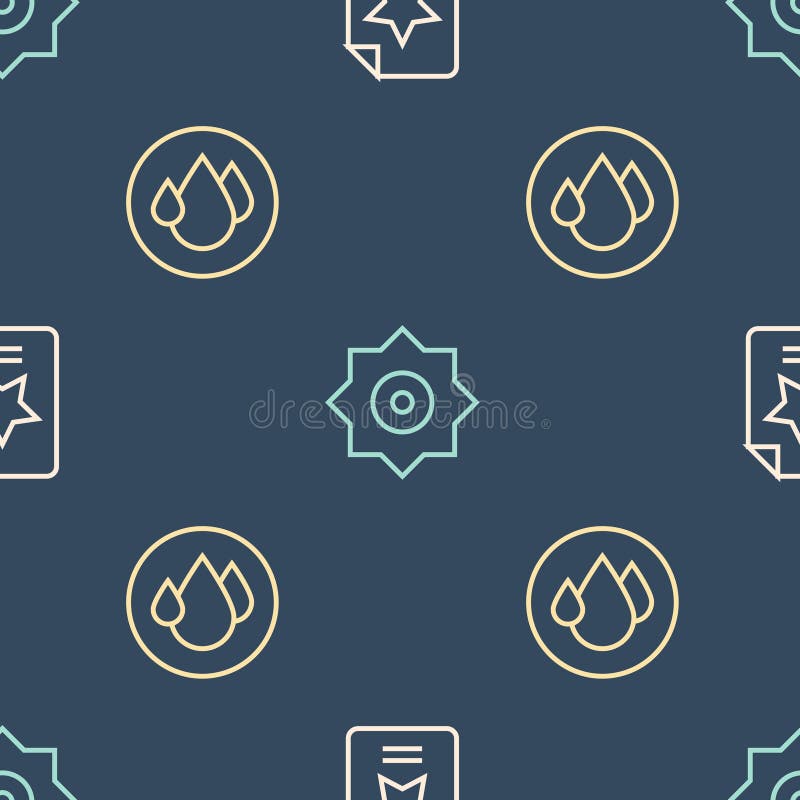 Set Line Star Constellation Zodiac, Water Drop and Falling Star on ...