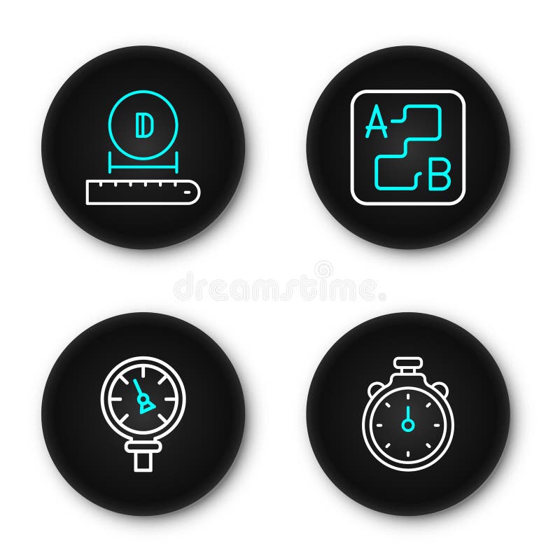 Set Line Stopwatch, Pressure Water Meter, Route Location and Diameter ...