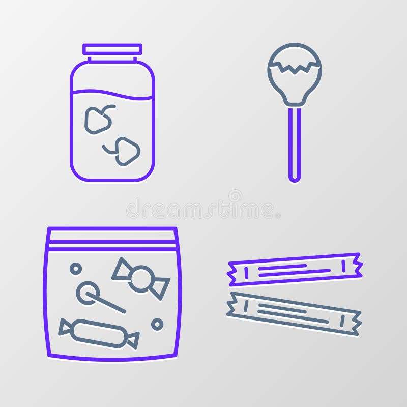 Set Line Sugar Stick Packets, Candy Packaging for Sweets, Lollipop and ...