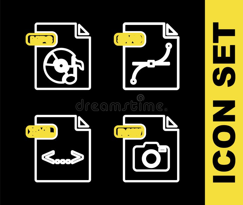 Set Line SVG File Document, RAW, XML and MP3 Icon. Vector Stock Vector ... Set Line SVG File Document, RAW, XML and MP3 Icon. Vector Stock Vector ...