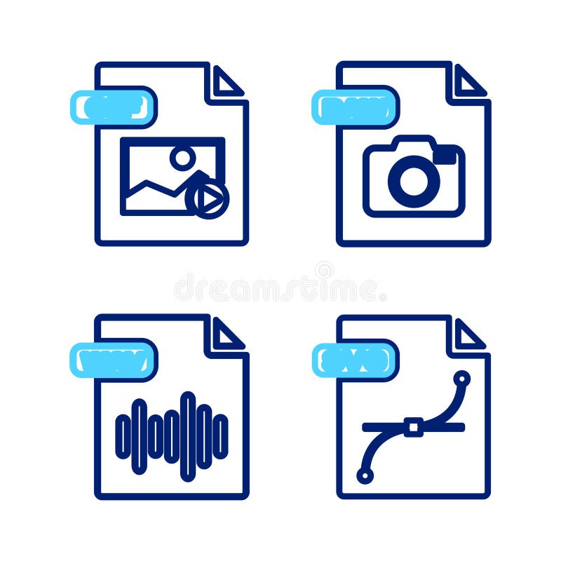 Set Line SVG File Document, WAV, RAW and GIF Icon. Vector Stock ... Set Line SVG File Document, WAV, RAW and GIF Icon. Vector Stock ...