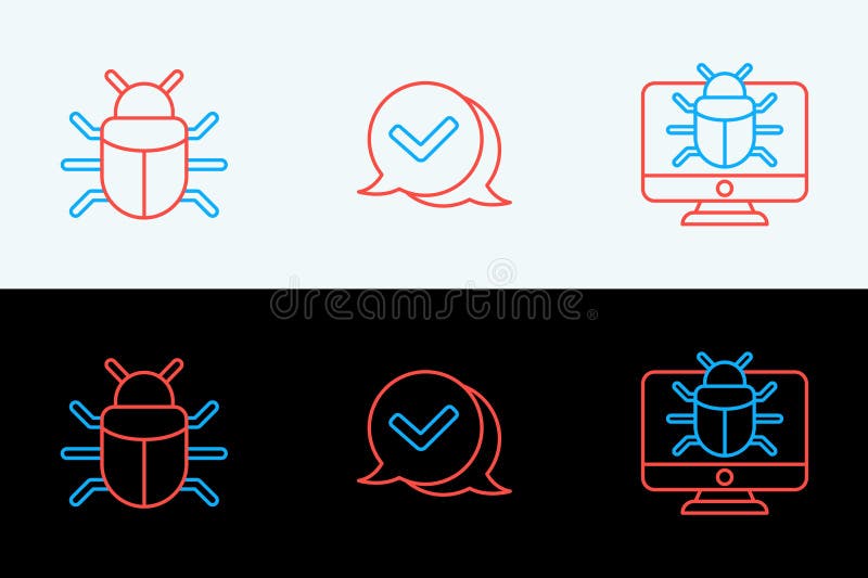 Set Line System Bug on Monitor, and Check Mark in Speech Bubble Icon ... Set Line System Bug on Monitor, and Check Mark in Speech Bubble Icon ...