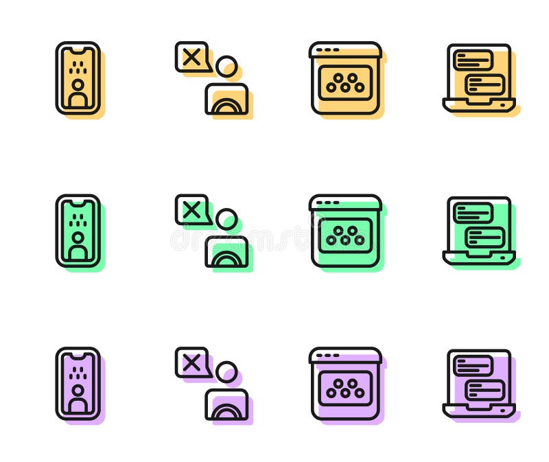 Set Line Taxi Mobile App, Driver License, and Icon. Vector Stock Vector ...