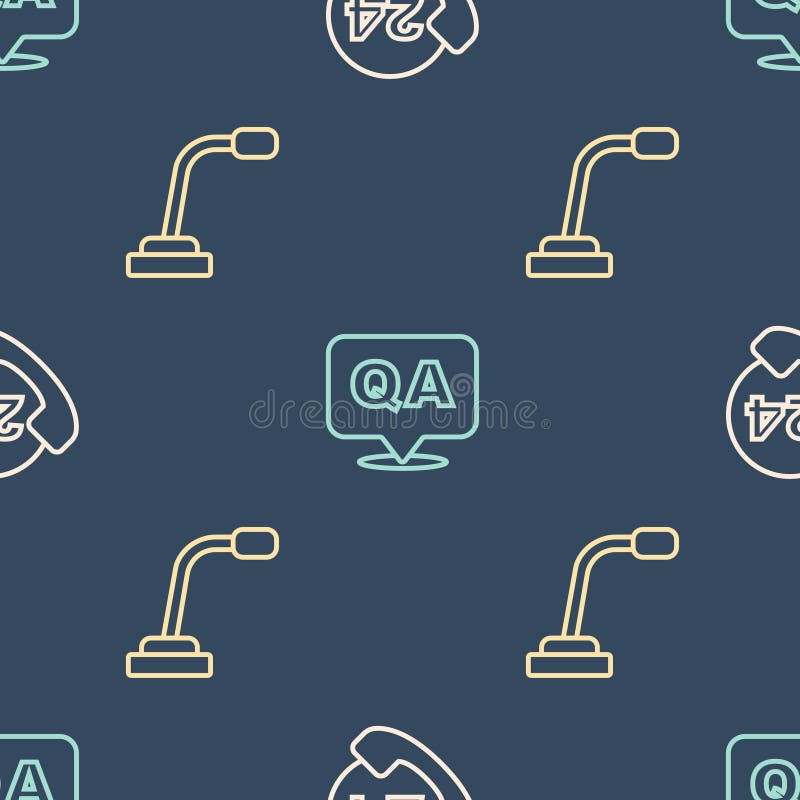 Set Line Telephone 24 Hours Support, Microphone and Question and Answer ...