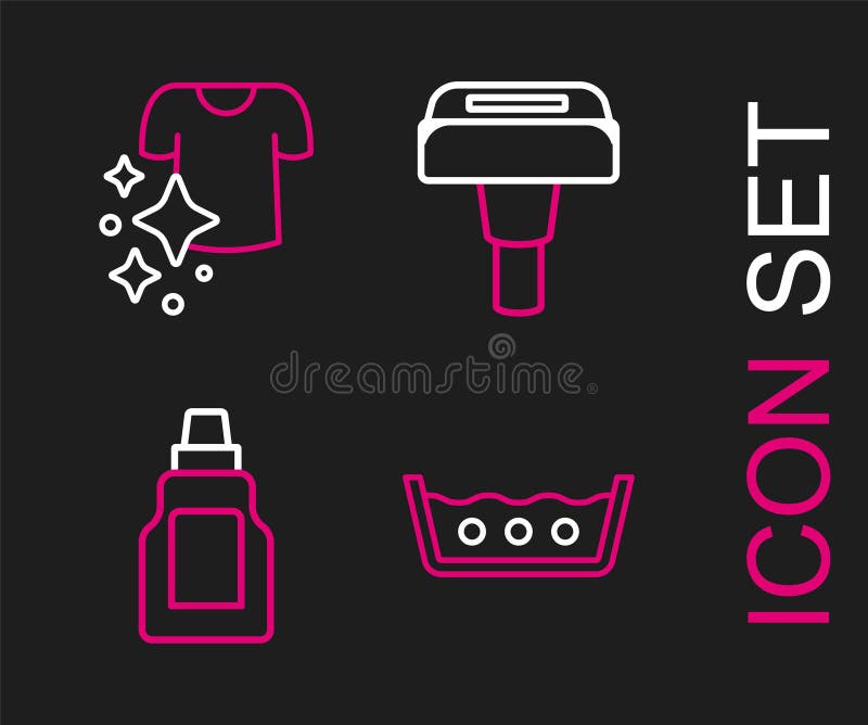 Set Line Temperature Wash, Bottle for Cleaning Agent, Garment Steamer ...