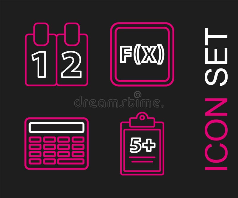 Set Line Test or Exam Sheet, Calculator, Function Mathematical Symbol ... Set Line Test or Exam Sheet, Calculator, Function Mathematical Symbol ...