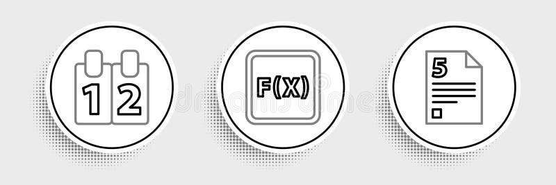 Set Line Test or Exam Sheet, Calendar and Function Mathematical Symbol ... Set Line Test or Exam Sheet, Calendar and Function Mathematical Symbol ...